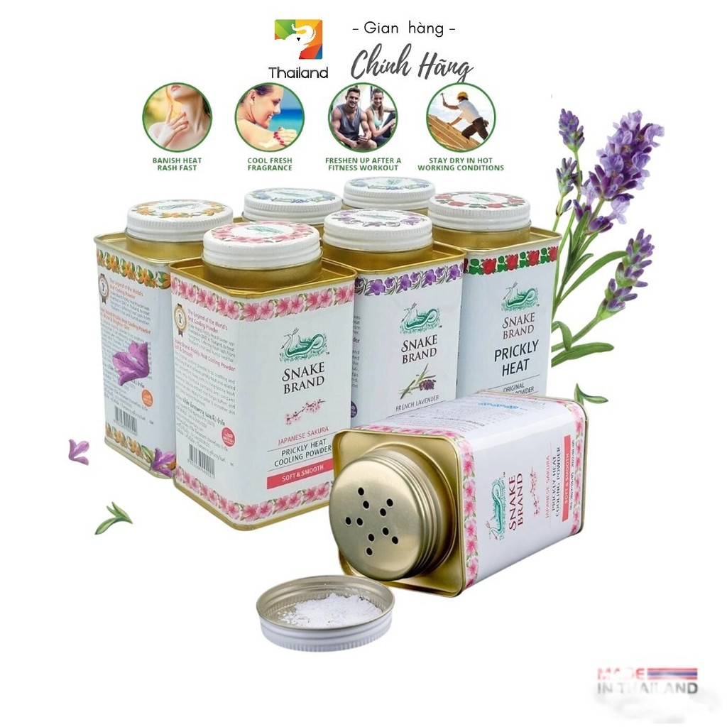 Phấn lạnh Snake Brand Prickly Heat Cooling Powder Thái Lan 140g ...