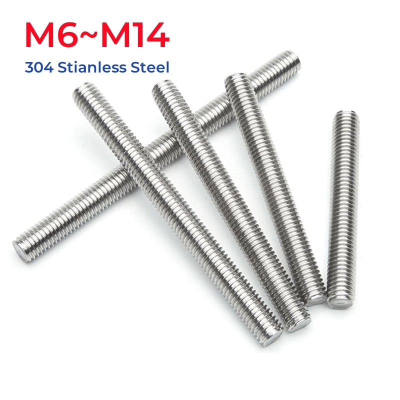M6 M8 M10 M12 M14 Thép không gỉ 304 Full Threaded Rod Hoàn toàn Hệ mét ...