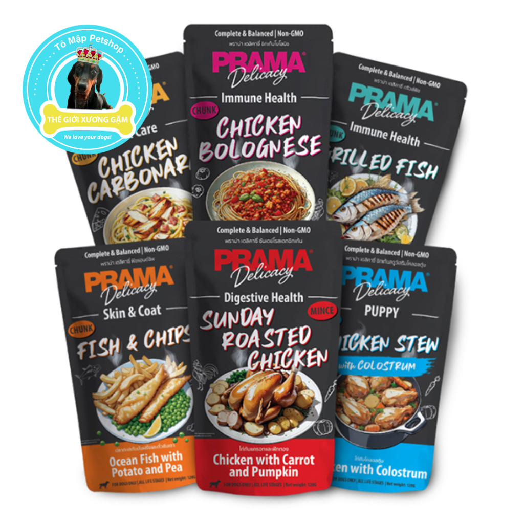 [CÓ SẴN] PATE PRAMA THỨC ĂN CHO CHÓ Complete & Balance gói nấu sẵn 120g ...