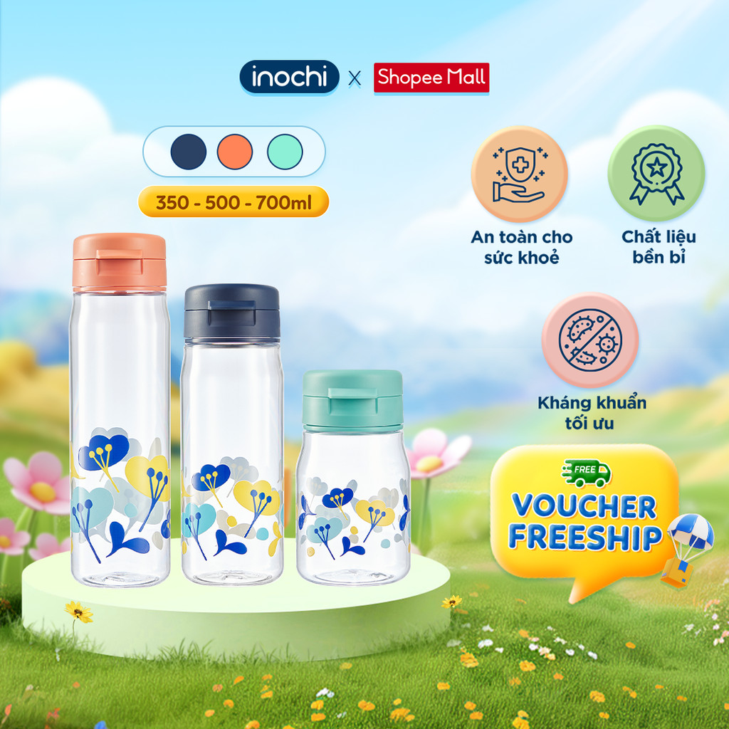 Bình đựng nước tiện lợi Kita Fami Inochi dung tích 350-500-700ml, giao ...
