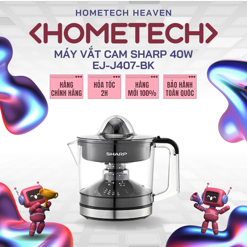 EJ-J407-BK - Máy vắt cam Sharp 40W EJ-J407-BK - Hàng Chính Hãng, Mới ...