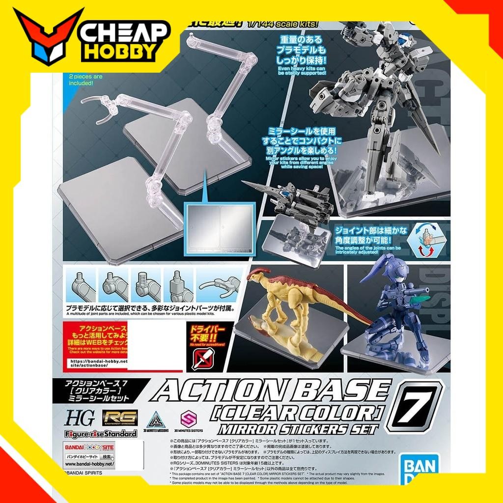 Đế Trưng Bày ACTION BASE 7 - CLEAR COLOR MIRROR STICKERS SET của Bandai ...