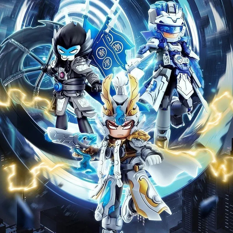 Blokees Heroes Khối xây dựng vô hạn Mecha Lu Bu Guan Yu Ma Chao Zhou Yu ...