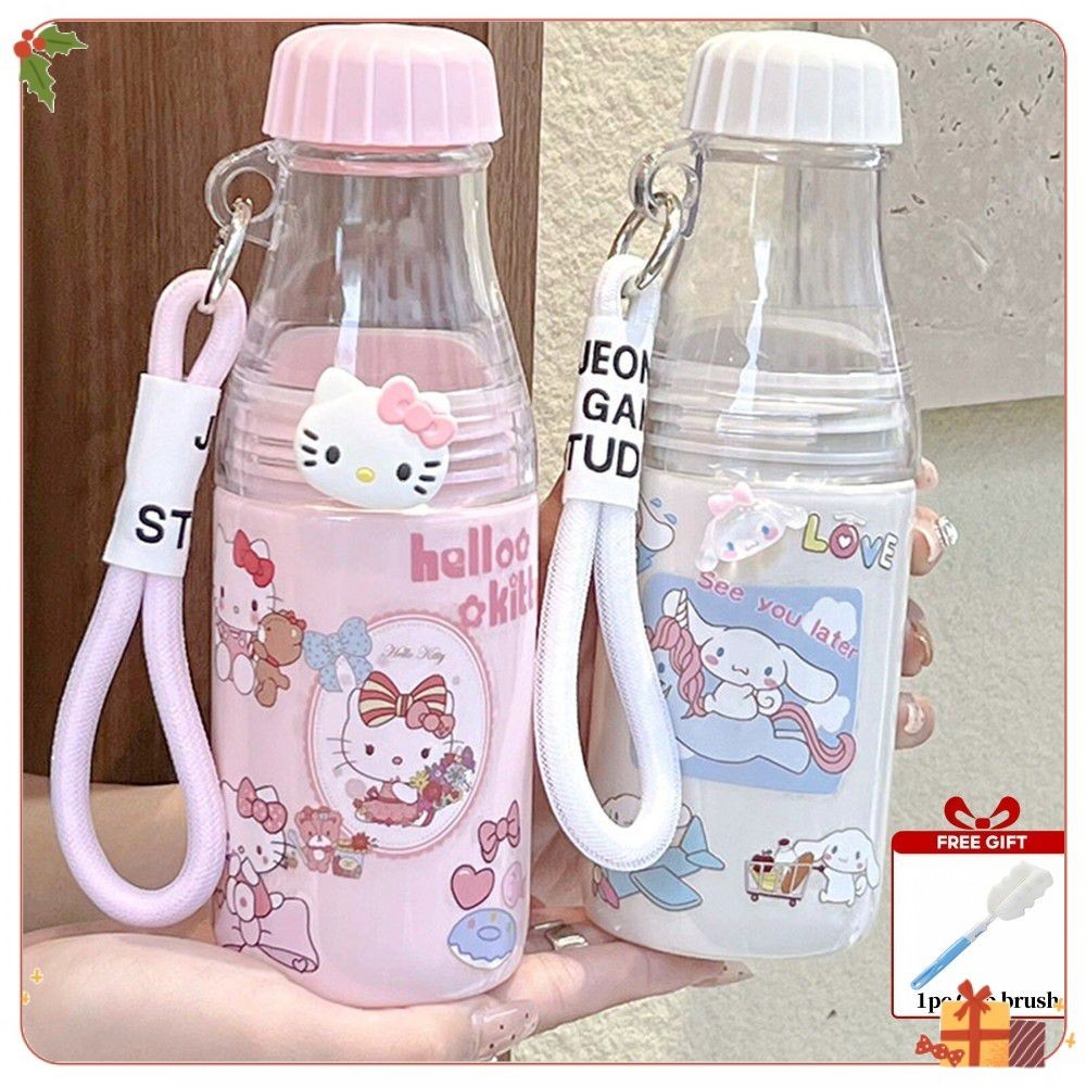 [Quà tặng] Cốc nước Hello Kitty 500ml Sanrio Chai nước dung tích lớn di động Nhãn dán dễ thương ...