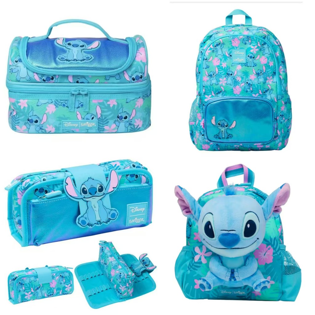 Úc smiggle Túi đi học cỡ lớn Stitch Series Ba lô dung tích lớn Túi đựng ...