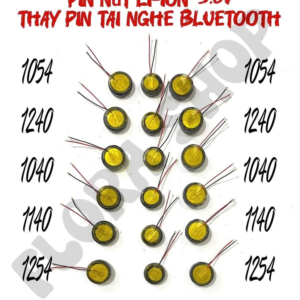 Pin nút Li-ion 3.6V loại tốt, dùng thay pin tai nghe Bluetooth TWS ...