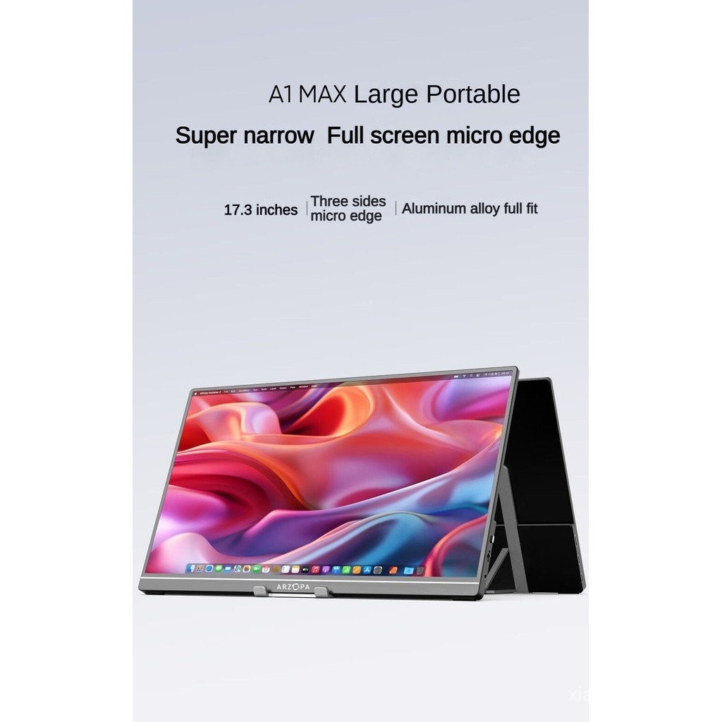 ARZOPA Portable Display17.3Inch HD Computer External Monitor Secondary ...