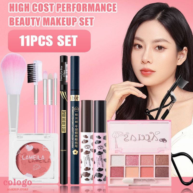 [FDA] [11PCS]Lameila High Cost Performance Beauty Makeuo Set: 1*Lasting ...