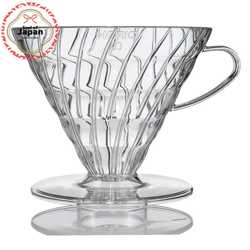 HARIO V60 Transparent Dripper 03 Clear for 1-6 Cups Hand Drip Coffee Made in Japan VDR-03-T ...