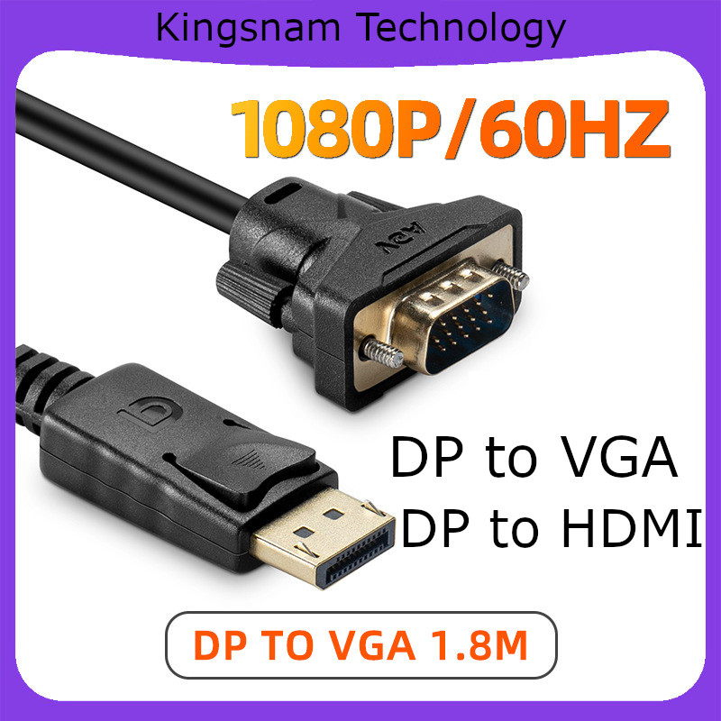 Dây cáp chuyển đổi 4k Displayport sang HDMI VGA cho HDTV máy chiếu ...