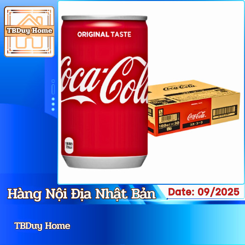 Nước ngọt Coca Cola Original Taste Nhật Bản 160ml x 30 lon/thùng | Shopee Việt Nam