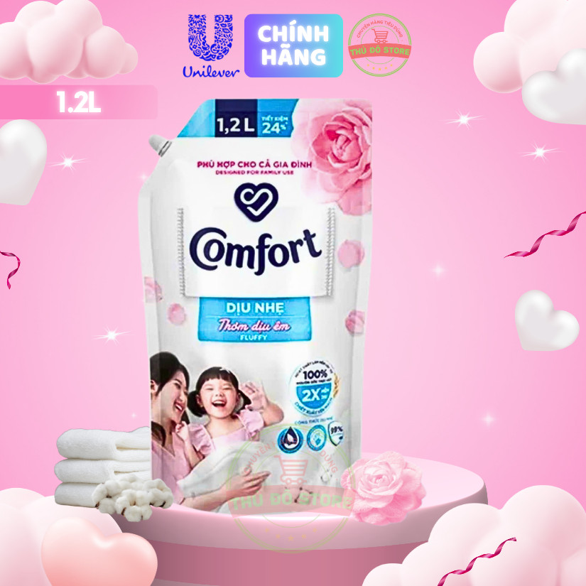 Nước Xả Vải Comfort Thơm Dịu Êm Phù Hợp Cả Gia Đình & Cho Bé - Túi Nhỏ ...