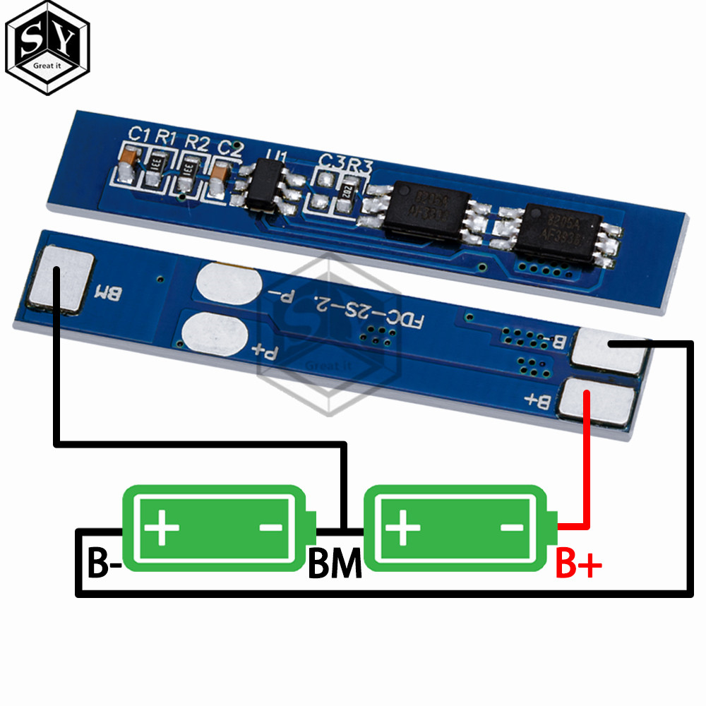 2S 3A Pin Lithium Li-ion 7.4v 8.4V 18650 Ban Bảo Vệ Sạc bms pcm Cho Li ...