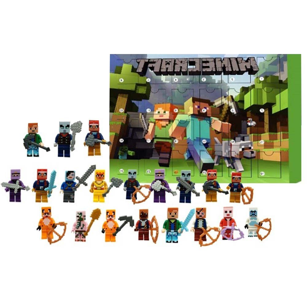 Christmas Minecraft Figure 24 Days Countdown Advent Calendar Gift ...