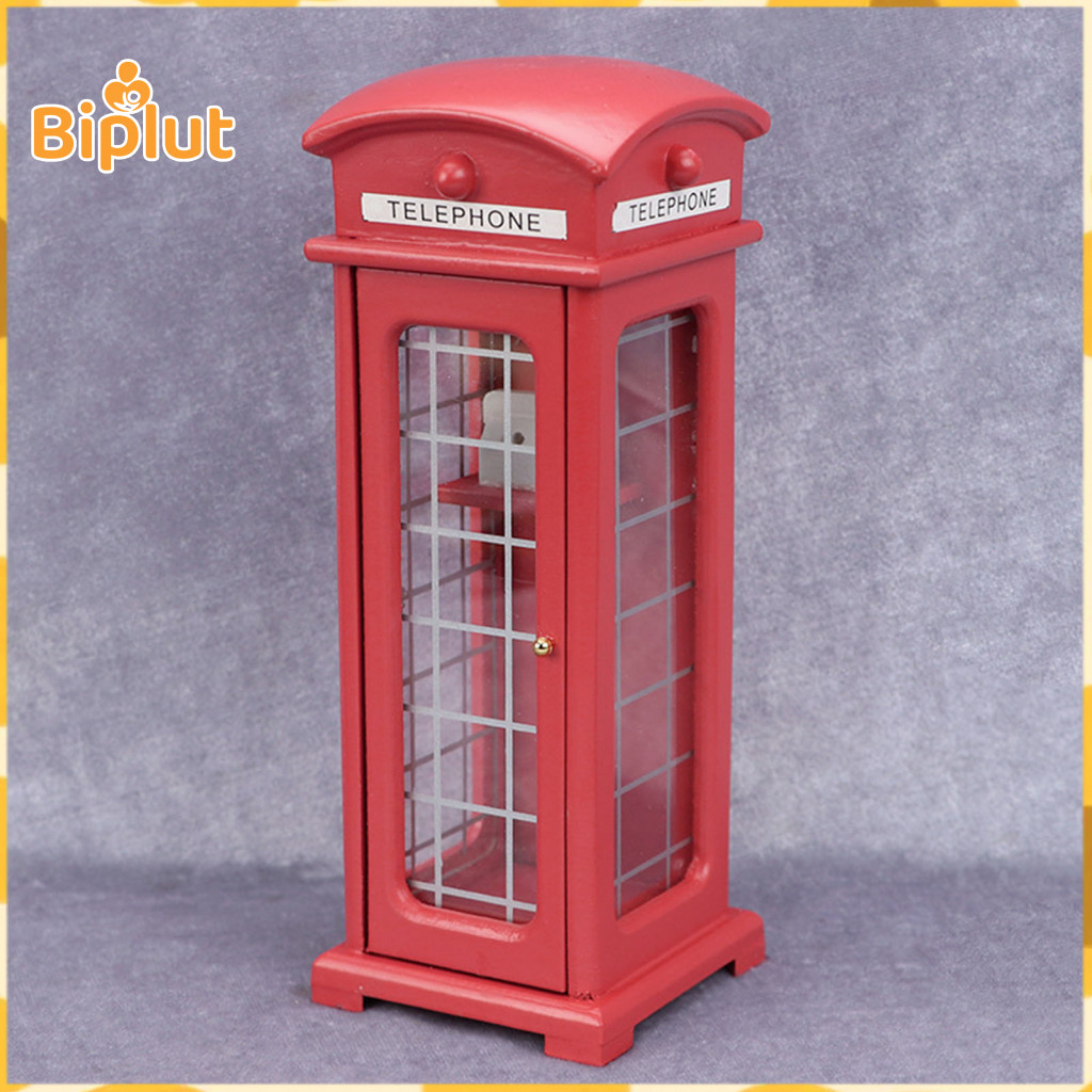 Mô hình gian hàng điện thoại màu đỏ Biplut để trang trí siêu nhỏ ngoài trời Mô hình gian hàng ...