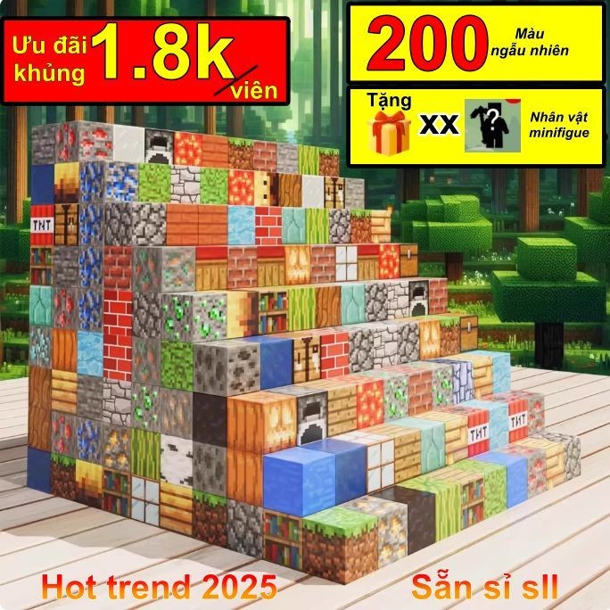 50 tặng 15 Nam châm Minecraft Khối Block Minecraft Nam Châm Từ Tính ...