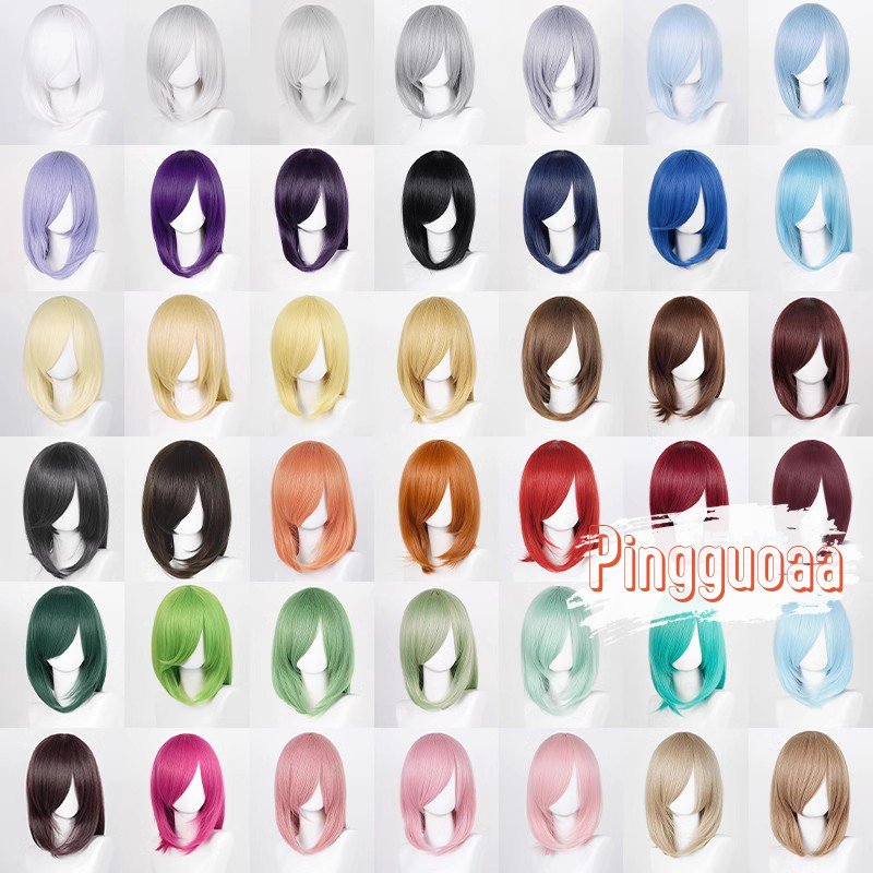 【Manmei】Girls Long Bangs Cosplay Wig 40cm Long Universal Straight ...