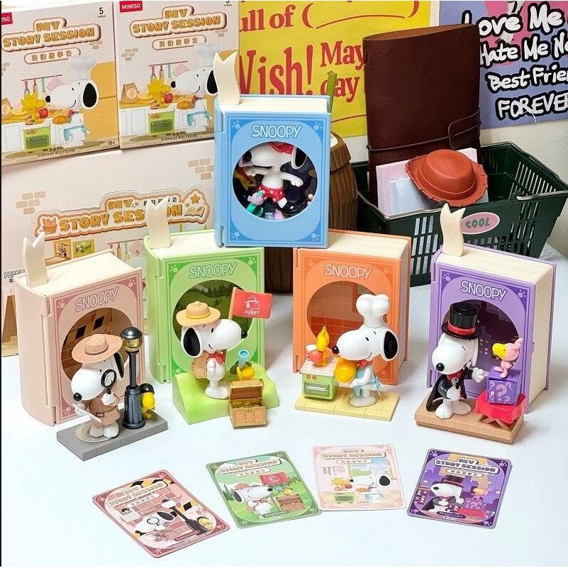 Miniso Snoopy My Story Session Blind Boxes Bộ sưu tập đồ chơi | Shopee Việt Nam