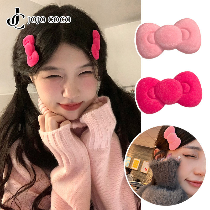 Jojo COCO Cô Gái Ngọt Ngào Màu Hồng Sang Trọng Nơ Kẹp Tóc Bên Nổ Tóc ...