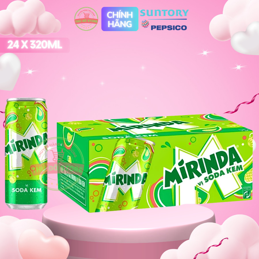 Nước Ngọt Có Ga Mirinda Soda Kem - Thùng 24 Lon x 320ML | Shopee Việt Nam