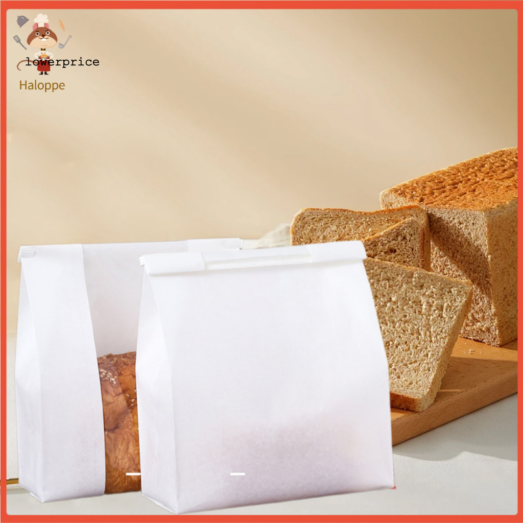 Túi đựng bánh mì bền Haloppe 50 chiếc Túi đựng bánh mì giấy Kraft cấp ...