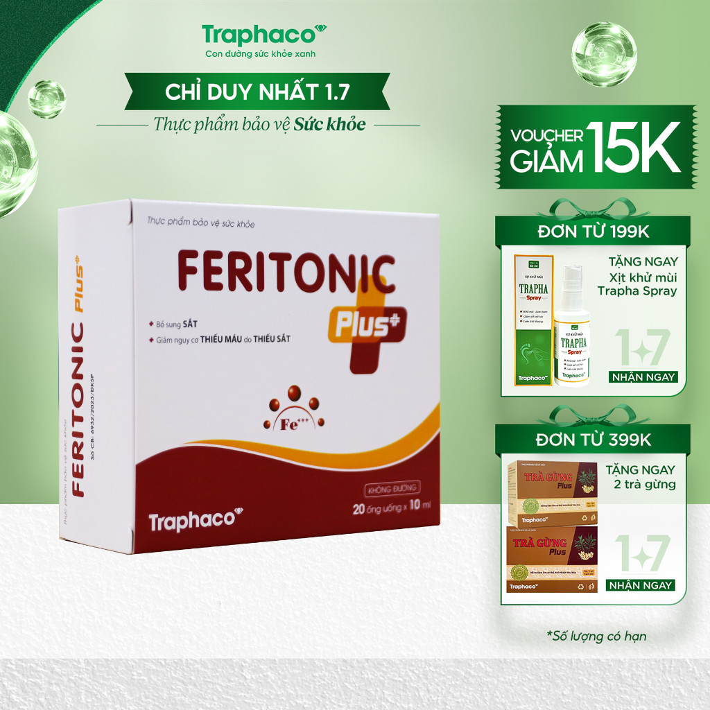 TPBVSK Feritonic Plus - Ống Nhựa Bổ Sung Sắt , Giảm Nguy Cơ Thiếu Máu ...