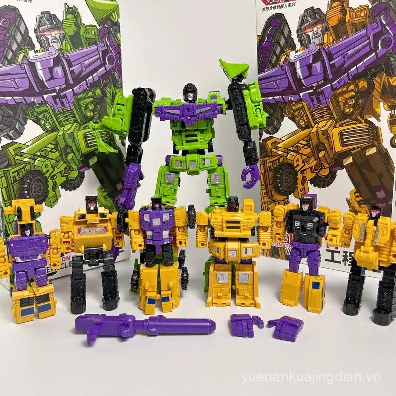 6 in 1 MINI Devastator Transformation Model MINI Devastator 22CM Action ...