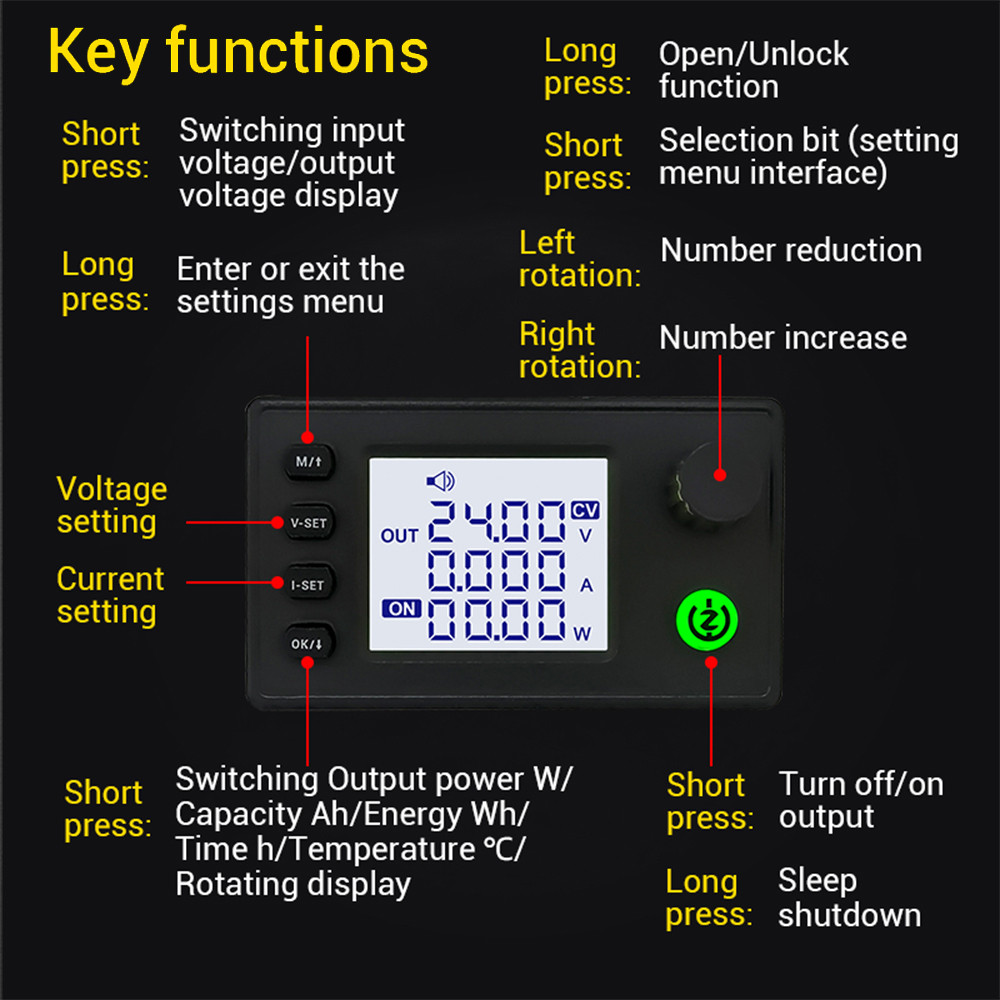 ZIQQUCU SK150 Pro CNC bước lên và bước xuống DC có thể điều chỉnh điện áp điều chỉnh mô-đun sạc ...