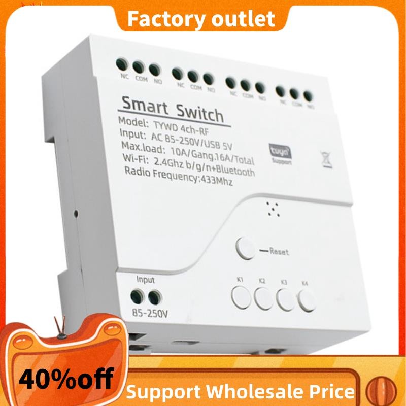 Tuya Smart Wifi Motor Switch Module RF 433 Radio Điều khiển từ xa 4CH ...