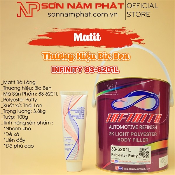 Matit Bic Ben Infinity Mã 83-6201L Lon 3,8Kg Kèm Tuýp Đóng Rắn 100g ...