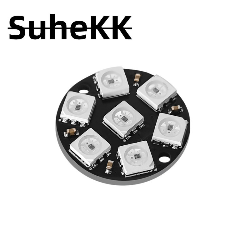 Vòng LED RGB 7 Bit LED WS2812 5050 RGB Đèn LED vòng với trình điều ...