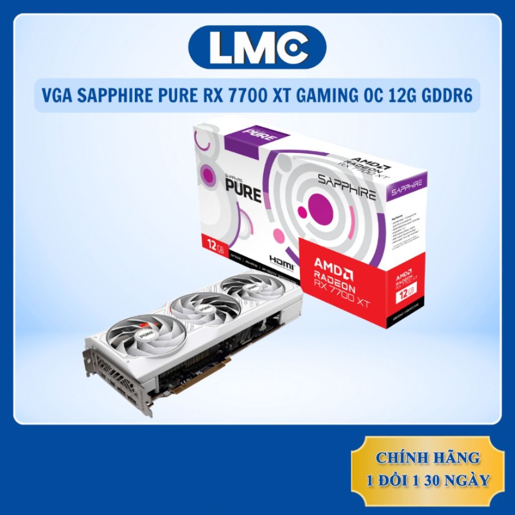 VGA Sapphire Radeon PURE RX 7700 XT Gaming OC 12G GDDR6 | Shopee Việt Nam