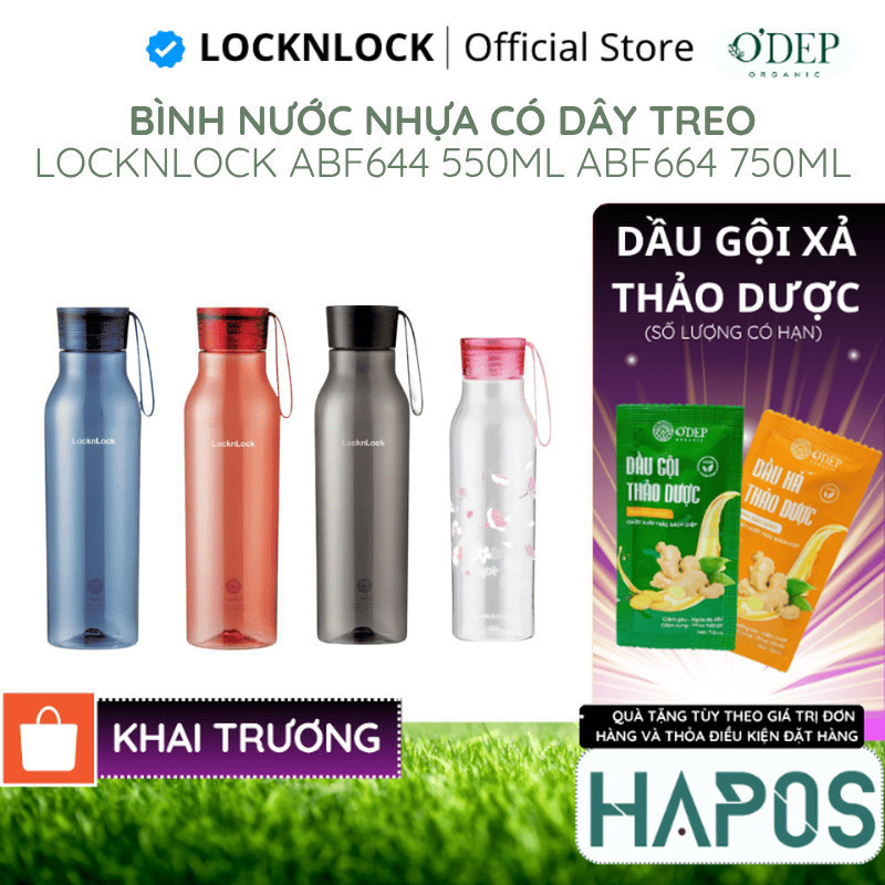 Bình nước nhựa LocknLock Eco Bottle có dây treo, an toàn cho sức khỏe ...
