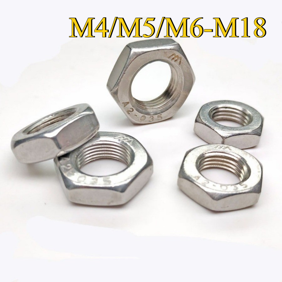 Đai ốc siêu mỏng ，Tán Dẹp, Tán Ecu inox 316 Dùng Cho Bulong Loại Tốt M3 / M4 / M5 / M6-M18 (CZT ...