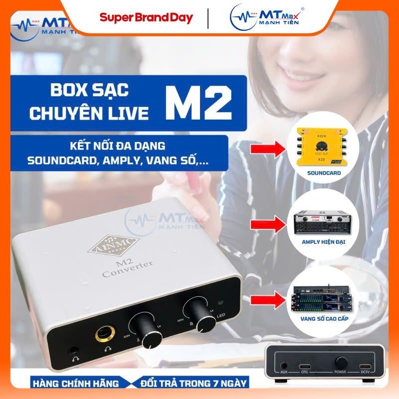 BOX SẠC LIVE M2 hộ trợ live tream , sạc nhanh ổn định , lọc tiếng ồn ...