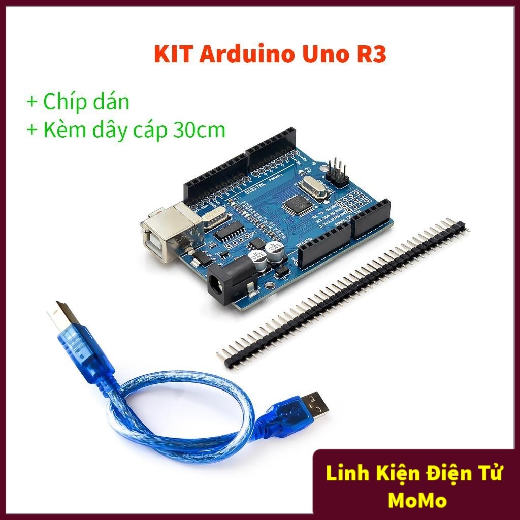 KIT Arduino Uno R3 Atmega 328P Chíp Dán Có Kèm Dây Cáp | Shopee Việt Nam