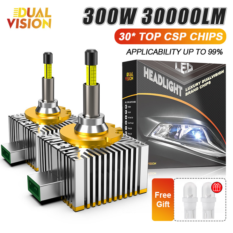 2 Chiếc 360 D2S D4S Đèn Pha LED CANBUS Chùm Thấp Cao D1S D3S 1: 1 Kích Thước Xenon Hai Mặt 12V ...