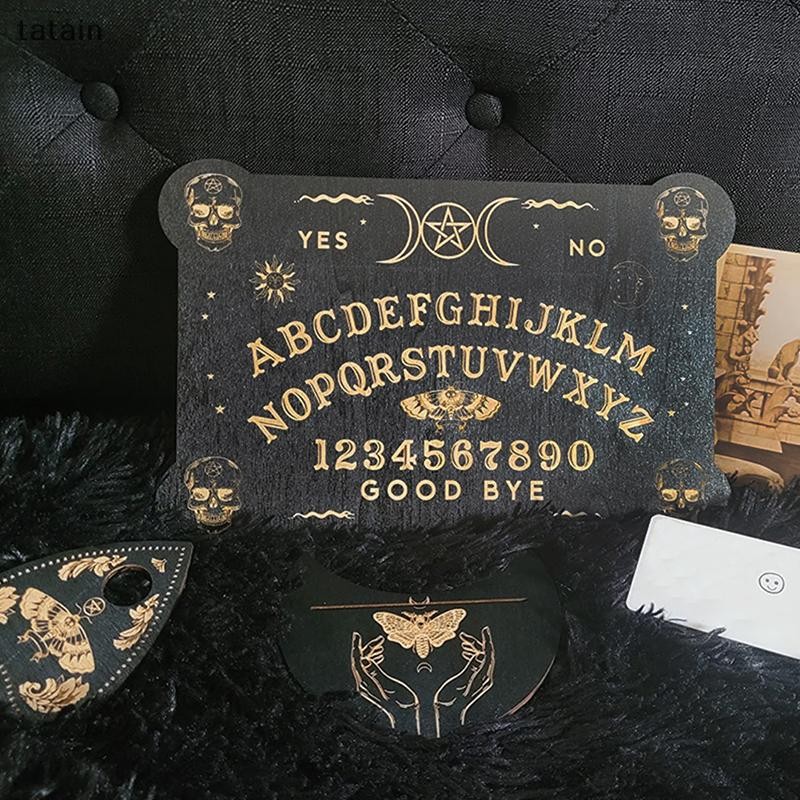 Tatain 12 inch Bảng con lắc bằng gỗ khắc Bảng ma thuật Ouija Board Tin ...