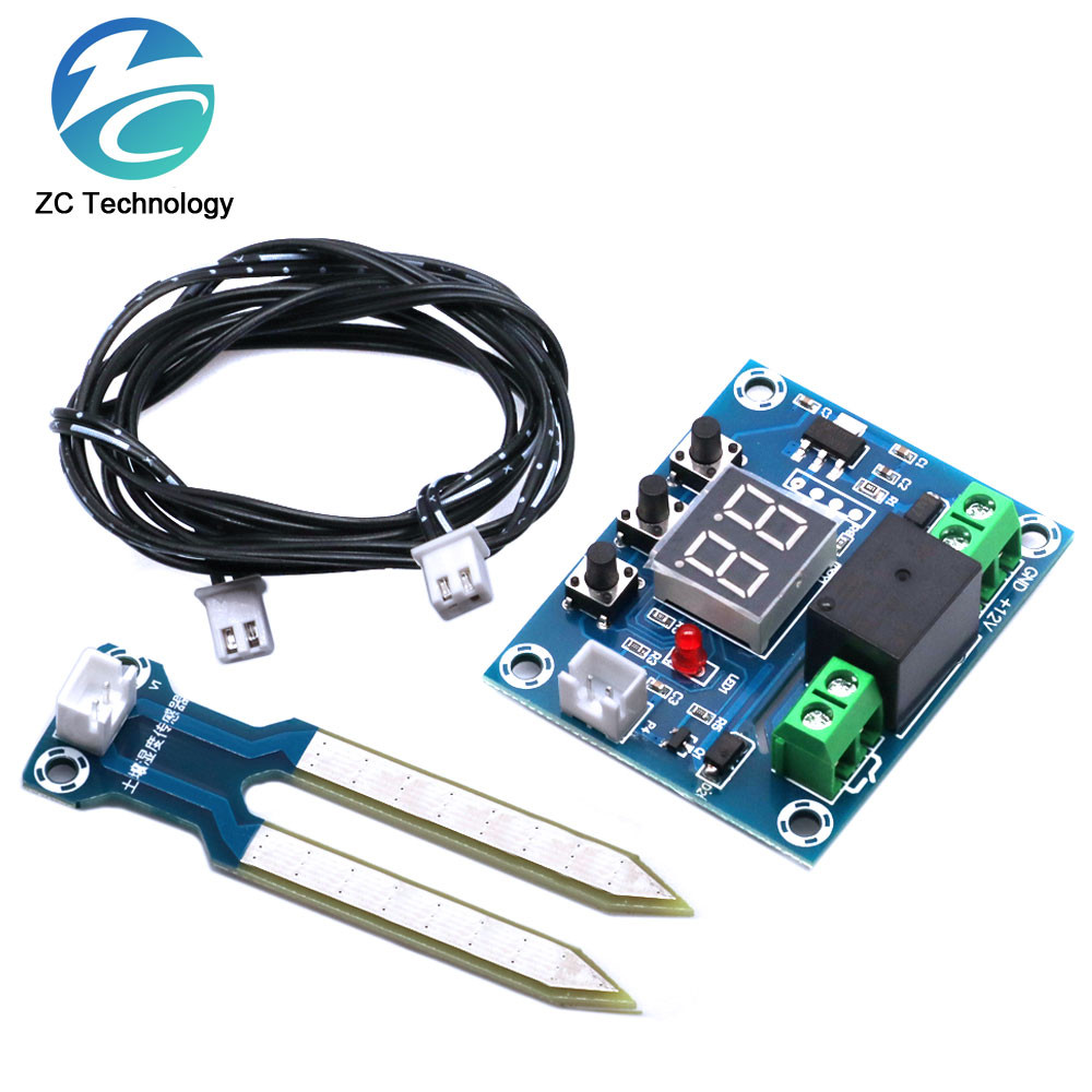 Xh-m214 12V Bộ điều khiển cảm biến độ ẩm đất Hệ thống tưới Mô-đun tưới tự động Màn hình kỹ thuật ...