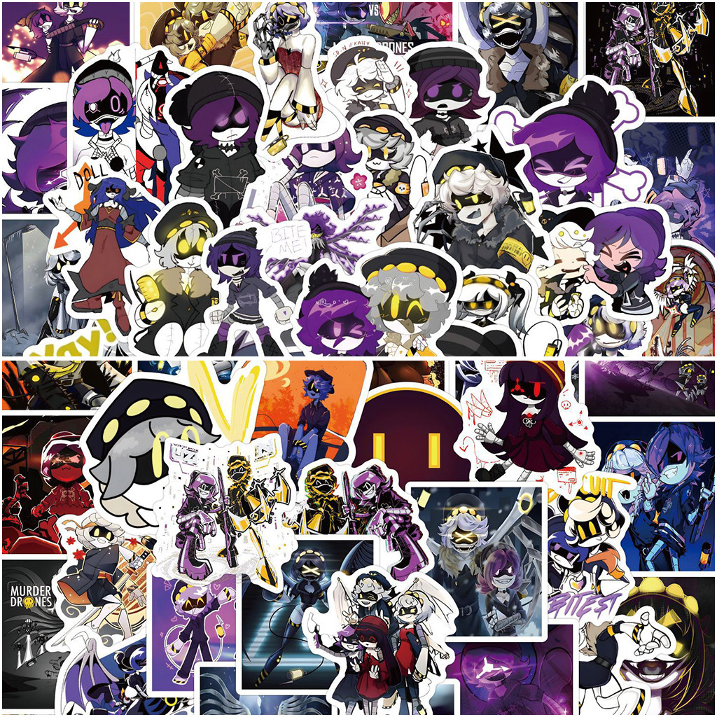 Y&P| Hình Dán Chống Nước Murder Drones Phim Hoạt Hình Mũ Bảo Hiểm Máy Tính Xách Tay Hành Lý Dán ...