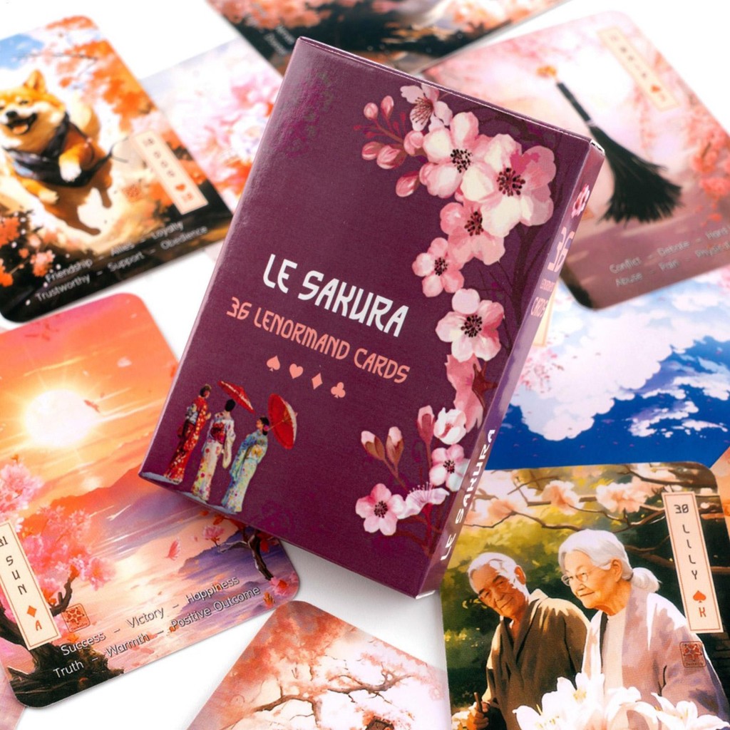 LE SAKURA Cards Tarot Phiên bản tiếng Anh đầy đủ Tarot thân thiện với ...