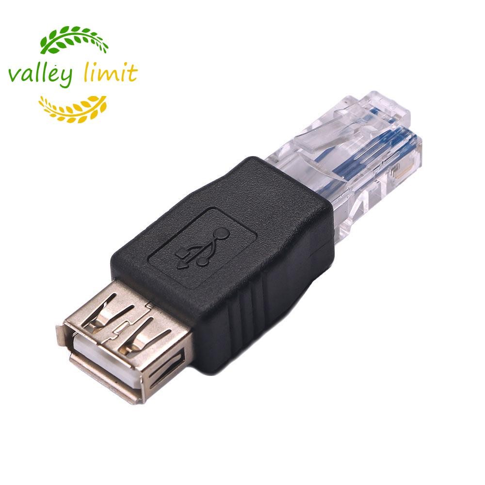 VALLEY Giới Hạn USB Nữ Sang RJ45 Nam Kết Nối Cáp Máy Tính Cắm USB Sang ...