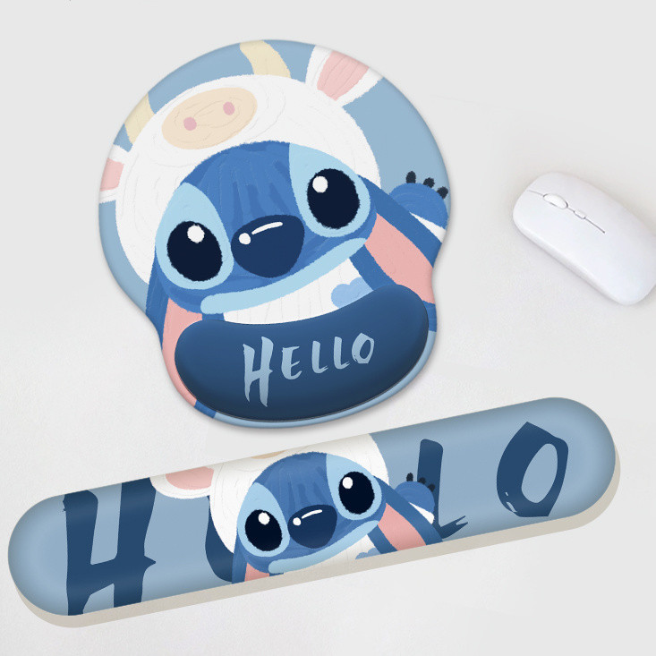 Tấm lót chuột VISION Stitch hỗ trợ cổ tay cho phụ nữ, dễ thương, hỗ trợ ...