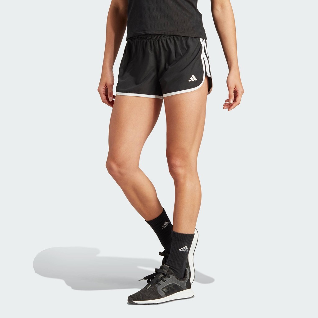 adidas Chạy Quần Short Nguyệt San Marathon 20 Nữ Đen HZ2565 | Shopee ...