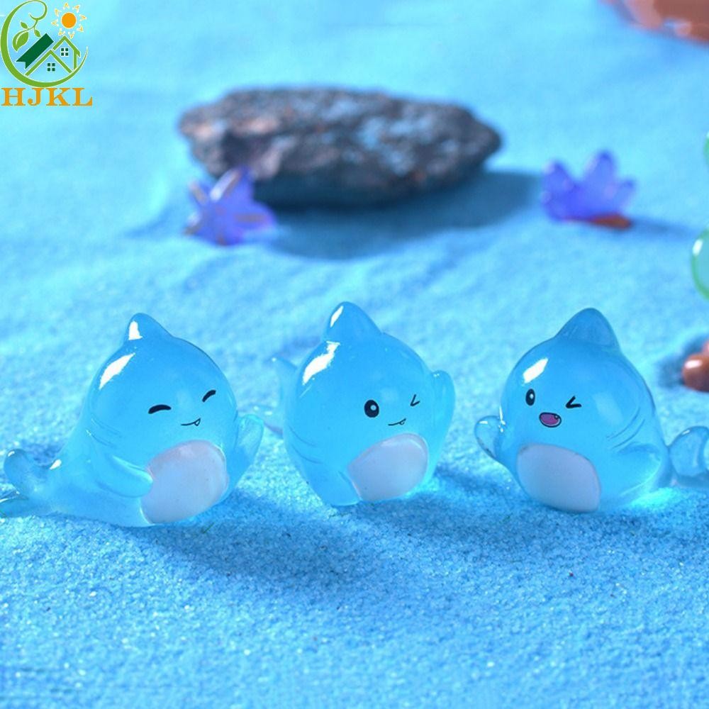 HJKL 6 Cái / bộ Các Bức Tượng Cá Mập, Nhựa Dạ Quang Cá Mập Micro Phong ...