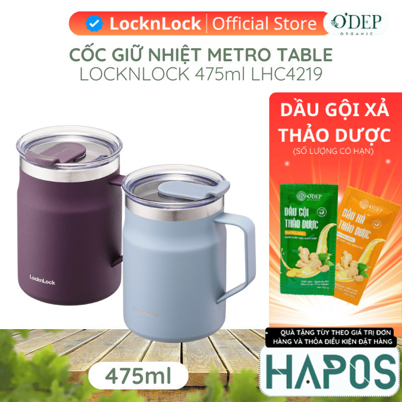 Cốc giữ nhiệt 475ml LocknLock Chính hãng Metro Table Mug LHC4219SBLU - HAPOS LOCKNLOCK OFC ...