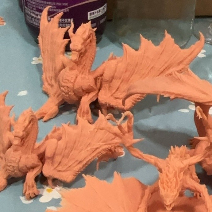 Monster Hunter Black Dragon GK White Resin Model Kit Figurine Display ...