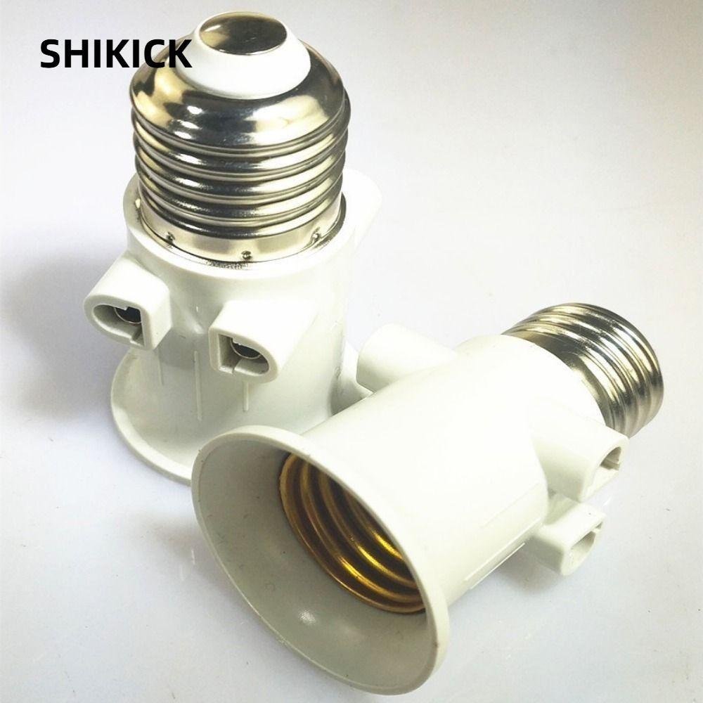 Bộ chuyển đổi bóng đèn LED SHIKICK E27 EU, Bộ chuyển đổi đèn ABS Đầu nối phích cắm EU, Ổ cắm E27 ...