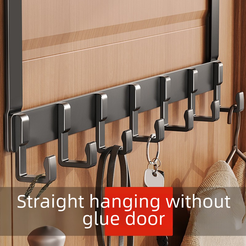 Hot Sale#Over-the-Door Hook No-Drill Clothes Hanger Storage Rack Entryway Door Wall-Mounted Hook ...