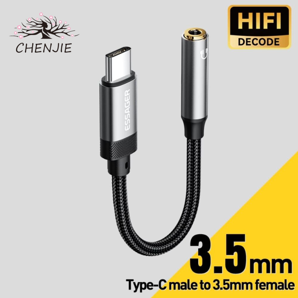 Cáp âm thanh CENJIE Type-C sang 3,5mm, Cáp âm thanh 3,5 Jack Cáp chuyển đổi tai nghe, Bộ chuyển ...